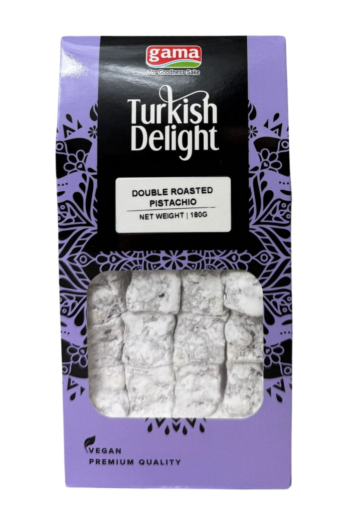 Gama Double Roasted Pistachio Turkish Delight 180G – Grocina